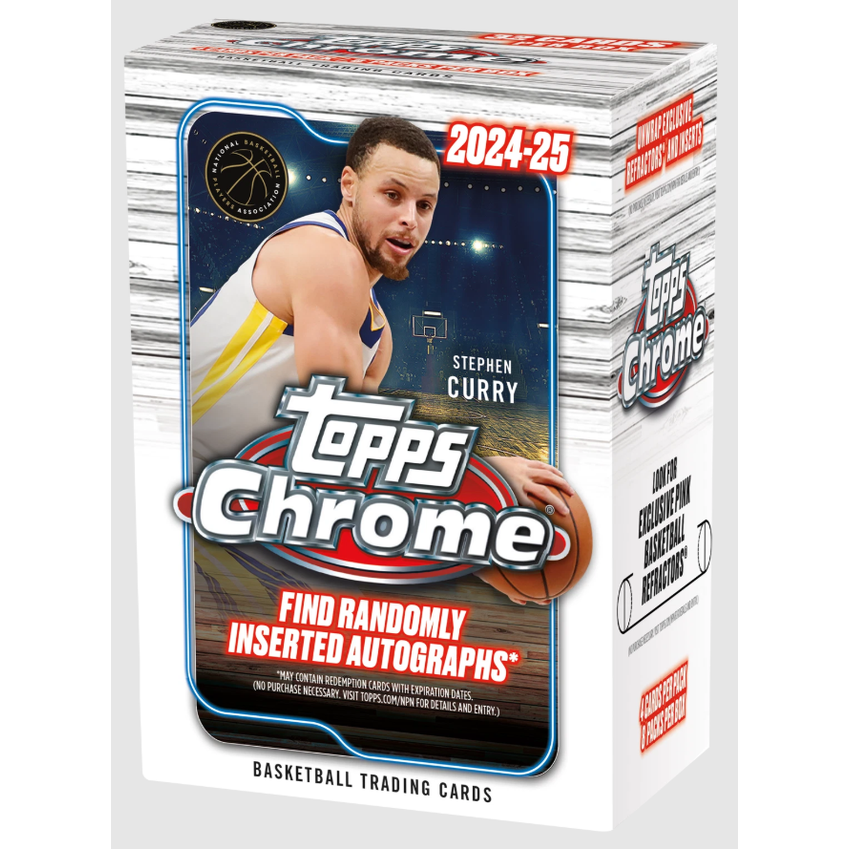 2024-25 Topps Chrome Basketball Blaster Box | HobbyX Store | 集換式卡牌遊戲專賣店