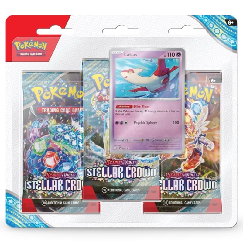 Pokemon TCG SV07 Stellar Crown 3 Pack Booster Blister | HobbyX Store ...